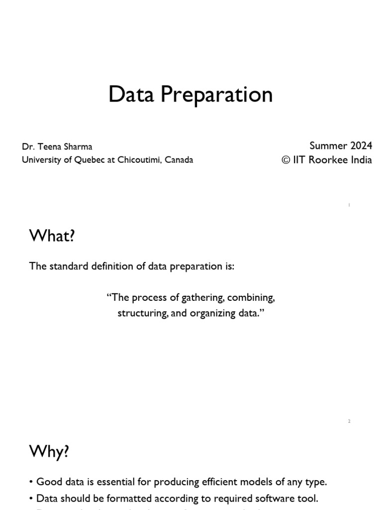 DAI101 4 Data Preparation | PDF | Data Compression | Principal ...