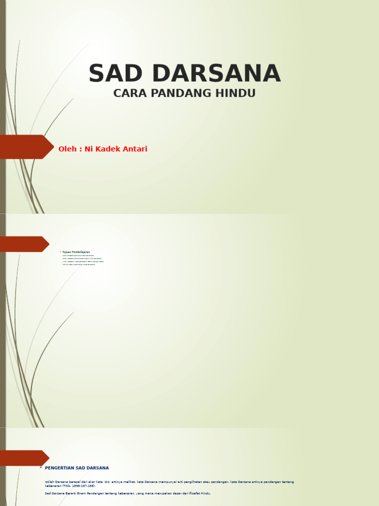 SAD DARSANA PPT | PDF