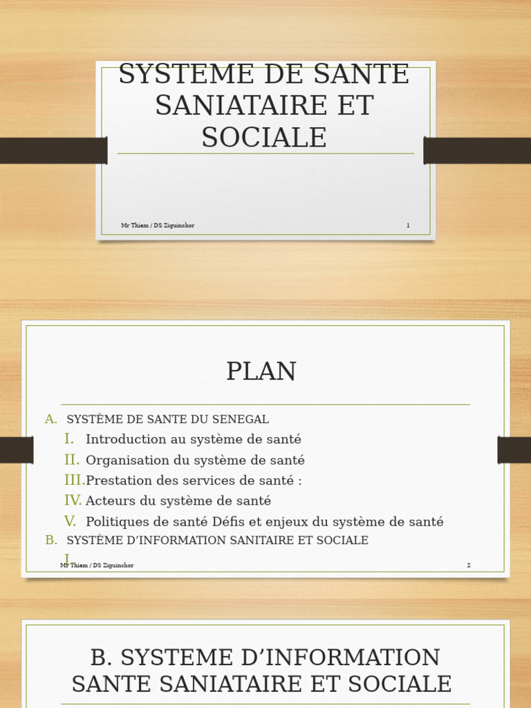 Système d'Information Sanitaire au Sénégal | PDF | Données | Système de ...