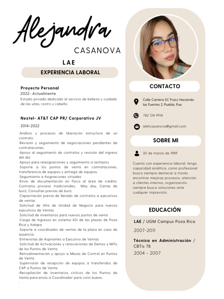 CV Alejandra Casanova 2025.PDF | PDF