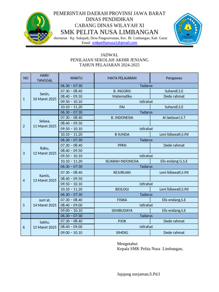 jadwal psaj | PDF