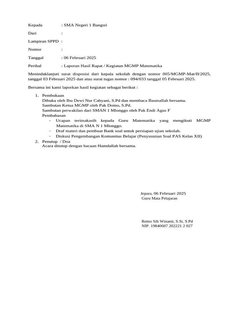 MGMP 2024 Jepara | PDF