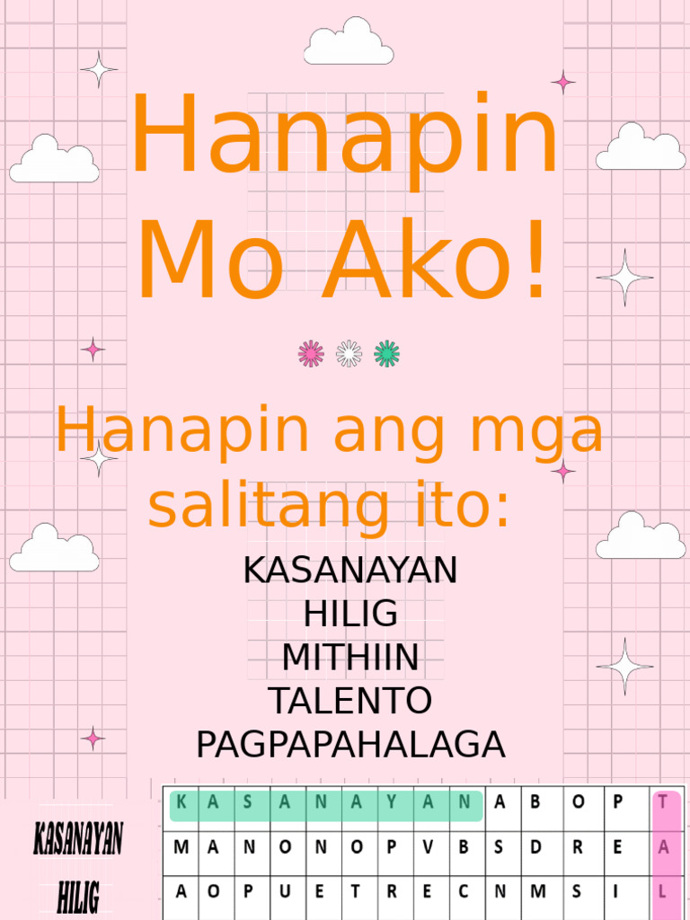 Talento Hilig Mithiin Pagpapahalaga | PDF