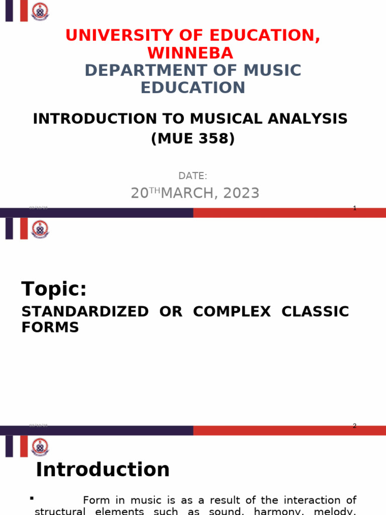 Standardized or Complex Classic Forms | PDF | Musical Forms | Musical Keys