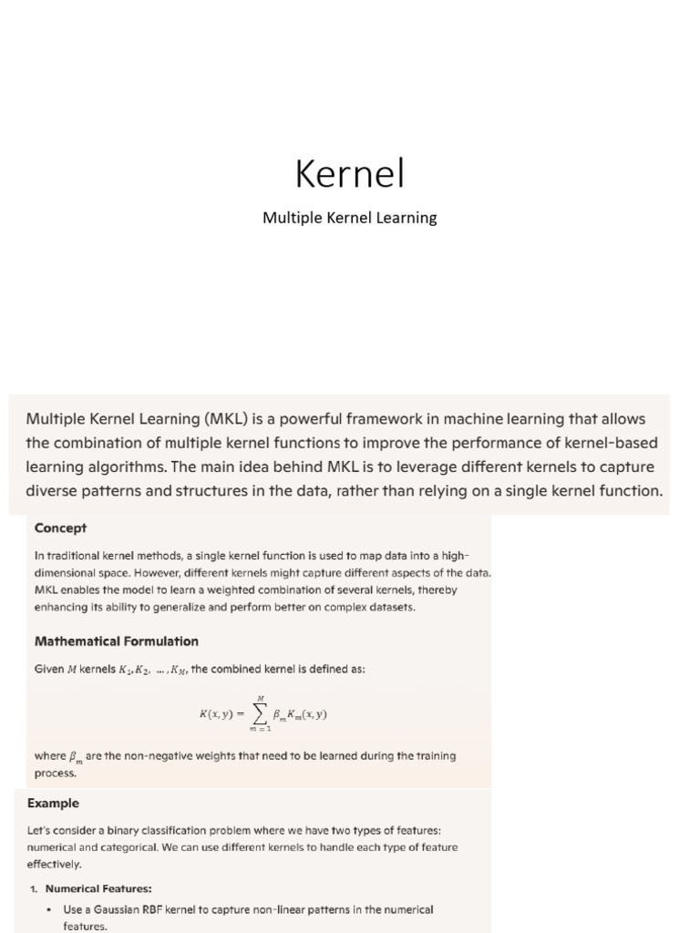 Mod-1 Multiple Kernal | PDF