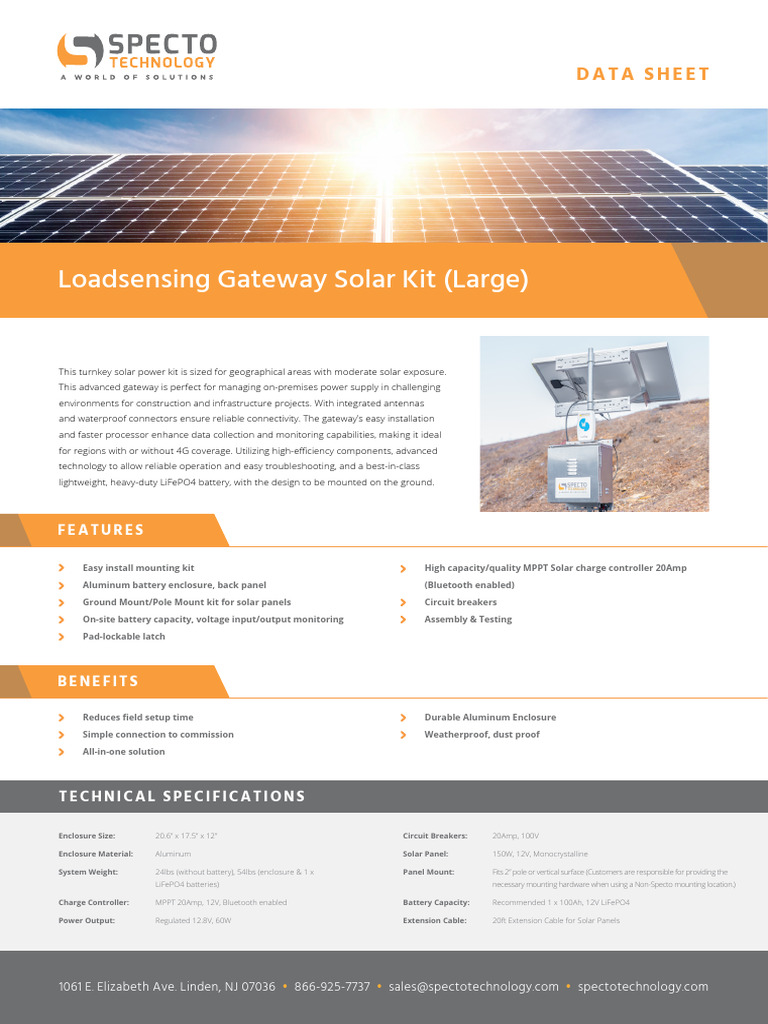 Solar Bluetooth Gateway Kit Overview | PDF | Solar Panel | Power Supply