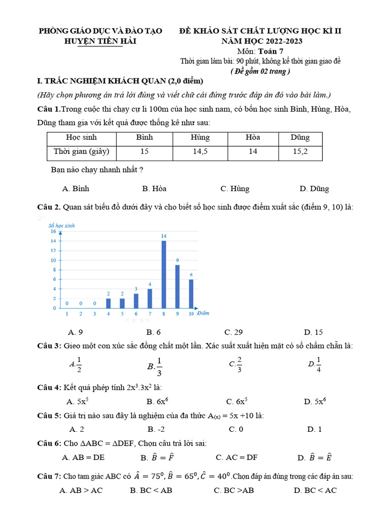 Đề 4 CK2 [Lớp 7] | PDF