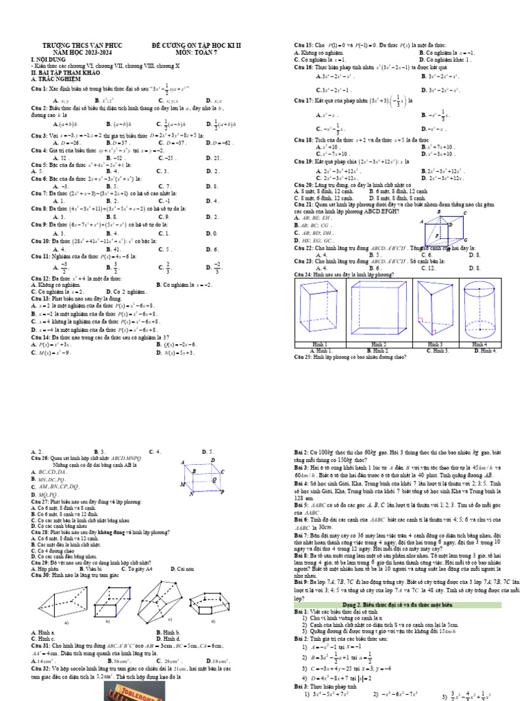 THCS V N Phúc - HK2 (L P 7) | PDF
