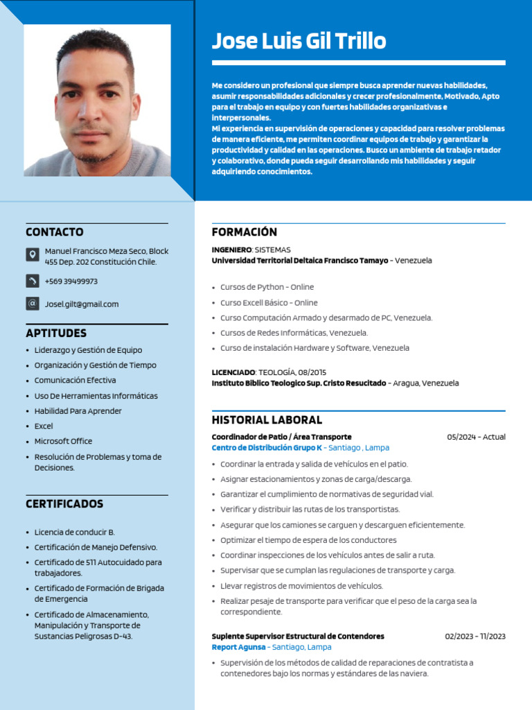 JoseLuis GilTrillo CV | PDF | Calidad (comercial) | Planificación