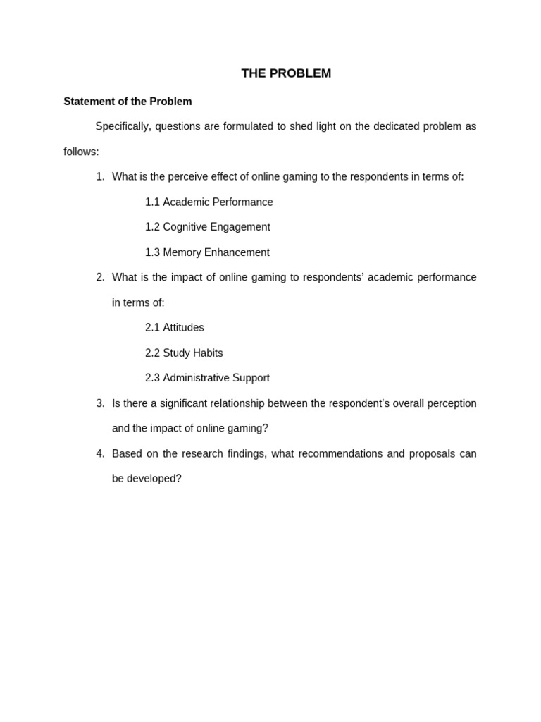 The Problem | PDF