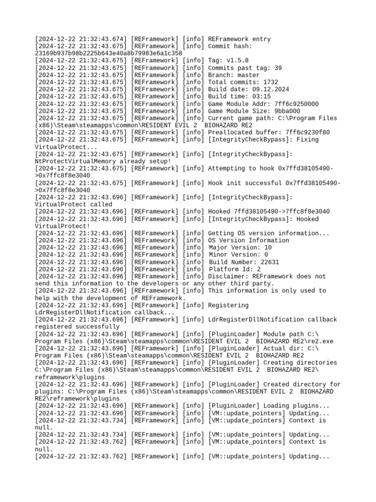 Re2 Framework Log | PDF | Computer Libraries | Software