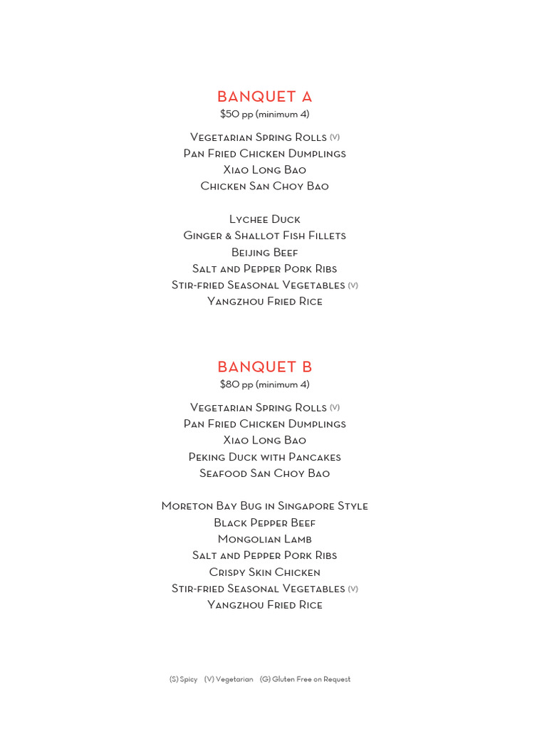 DC Menu Banquet | PDF