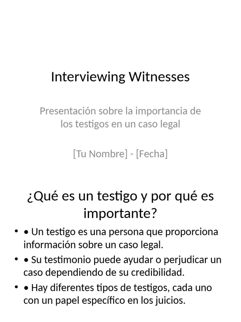Interviewing_Witnesses_Presentation | PDF