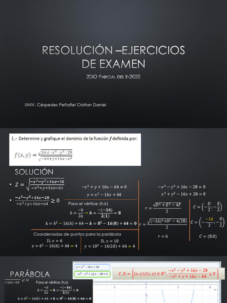 Resolución - Ejercicios de Examen | PDF