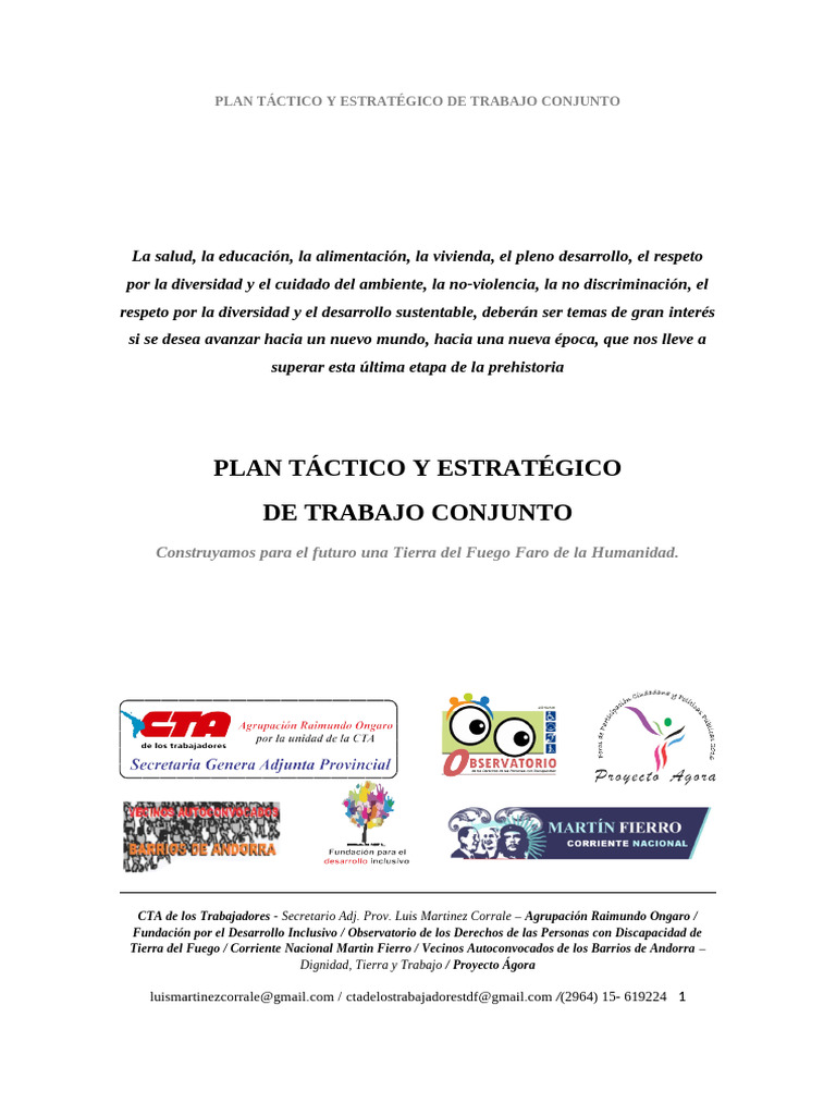 Plan Tactico y Estrategico TC | PDF | Cooperativa | Globalización