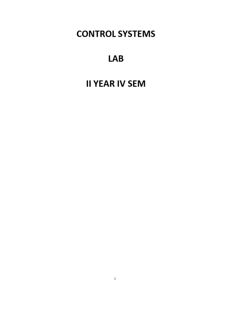 403control Sysytem Lab Maanual | PDF | Control Theory | Matrix ...