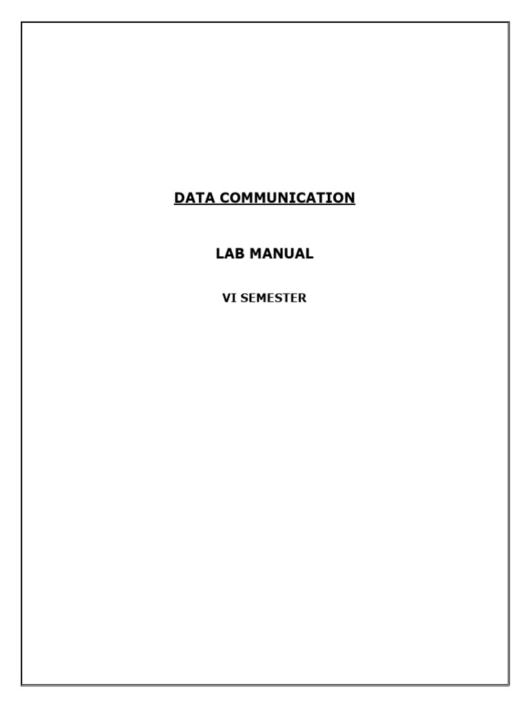 603 Data - Communication Lab Manual | PDF | Network Topology | Modulation