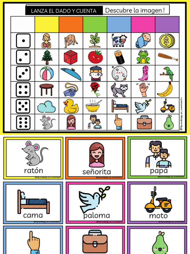 Juego de Tablero - Sílabas Simples | PDF