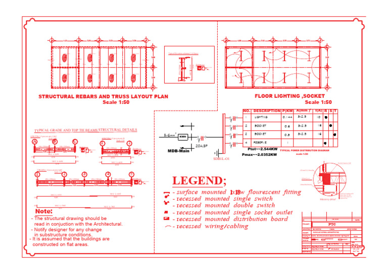 PTC Structural Drawings | PDF | Building | Architectural Design