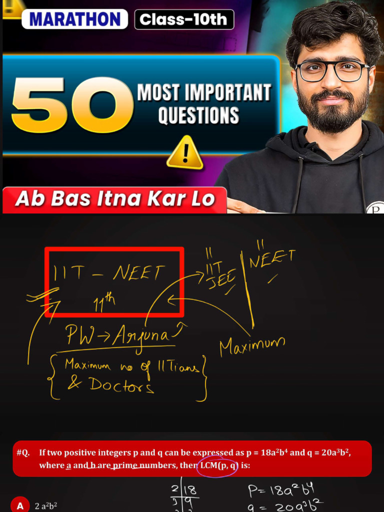 Top 50 Questions Maths Alakh Sir Batch Ritik Sir Dipanshu... F Compressed | PDF