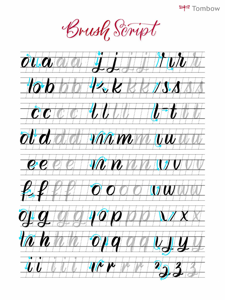 Tombow Lettering Beginners ABC Lowercase Letters | PDF