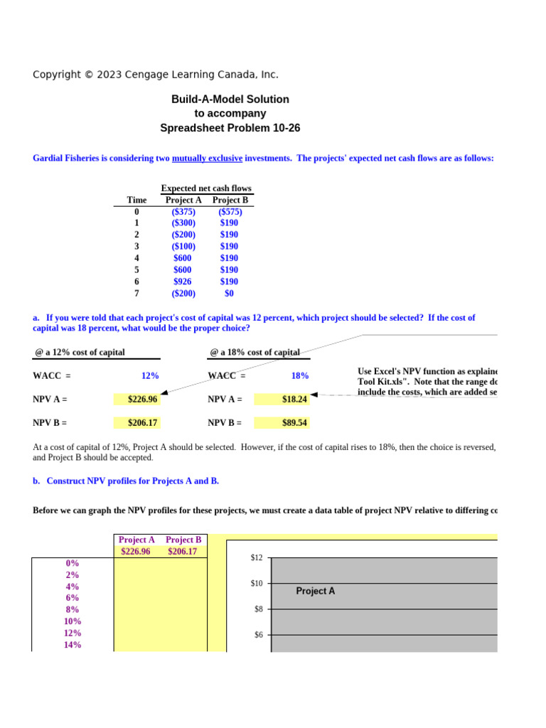 NPV and IRR Analysis for Projects A & B | PDF | Internal Rate Of Return ...