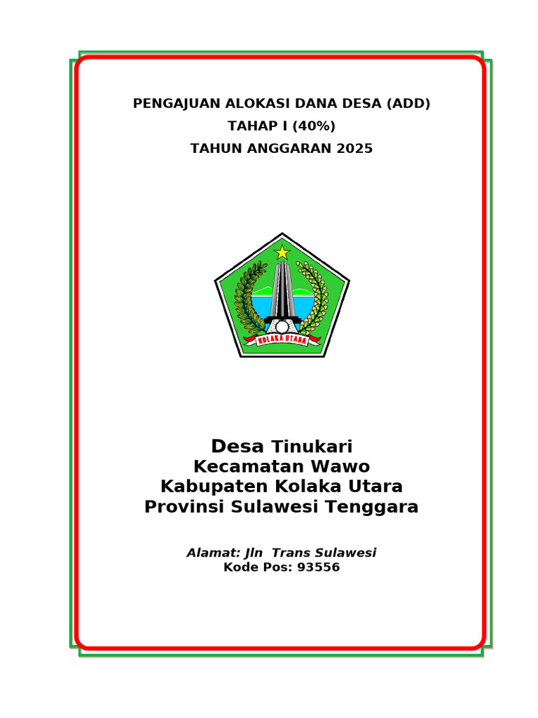 Sampul Pengajuan ADD | PDF