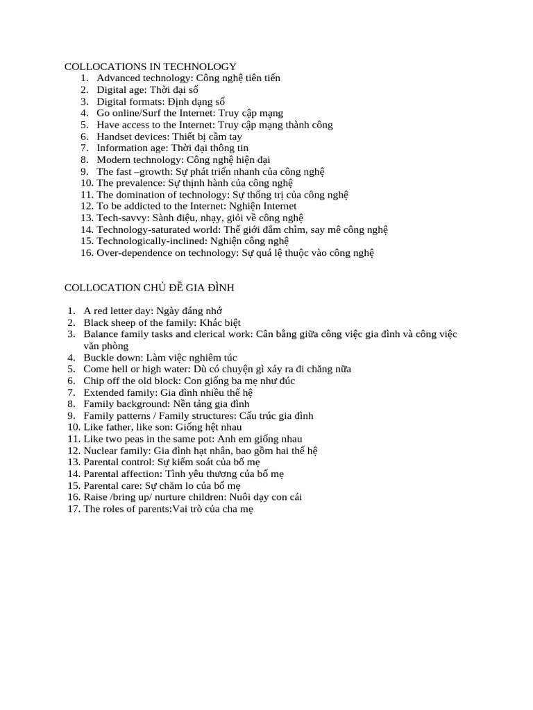 Collocations in Technology | PDF