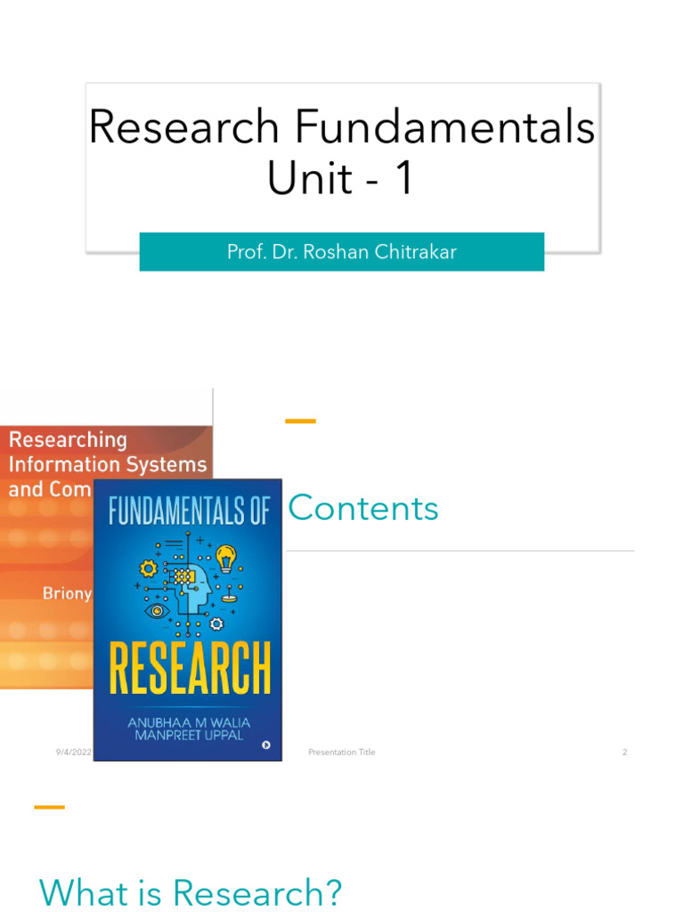 RF Unit1 | PDF | Methodology | Academic Discipline Interactions