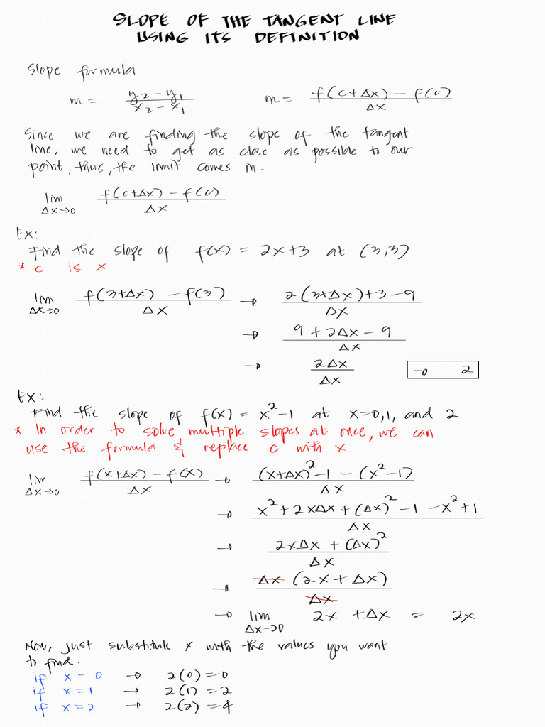 2 - 1 Derivative Definition | PDF