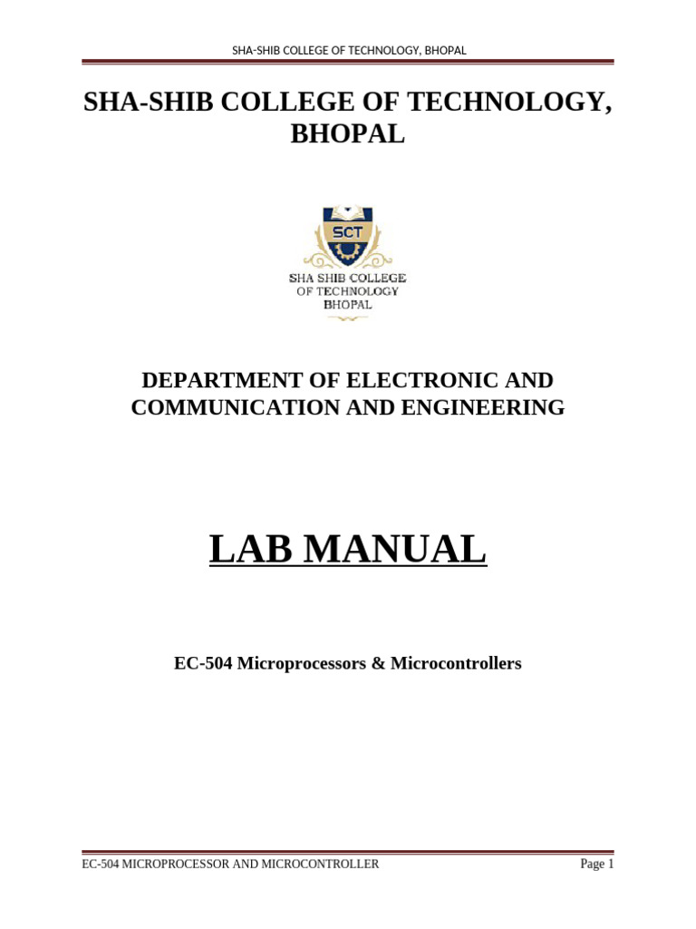 Front Microprocessor | PDF