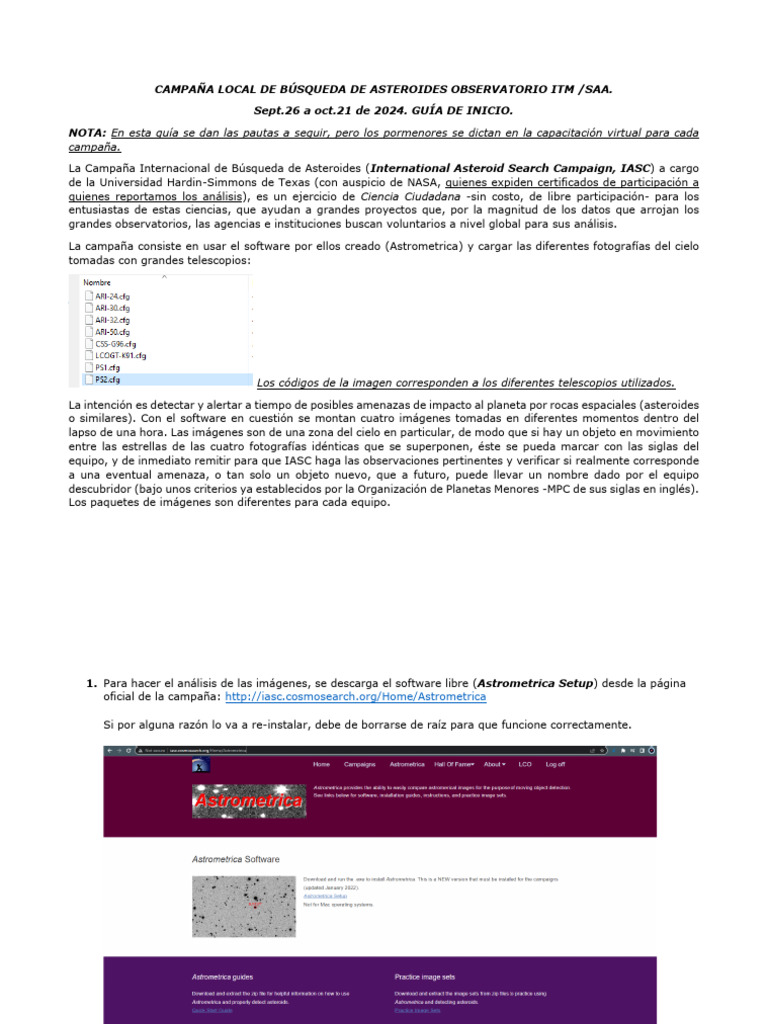 Guía Iasc Observatorio Itm | PDF | Archivo de computadora | Observatorio