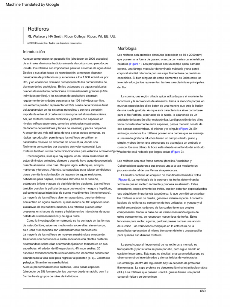 Rotifera Sp. (Español) | PDF | Reproducción | Biología