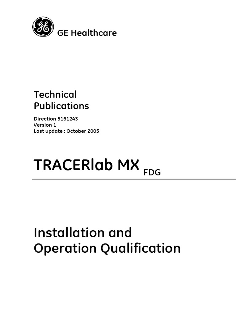 TRACERlab MX Installation and Operation Qualification | PDF | Microsoft | Operating System Families