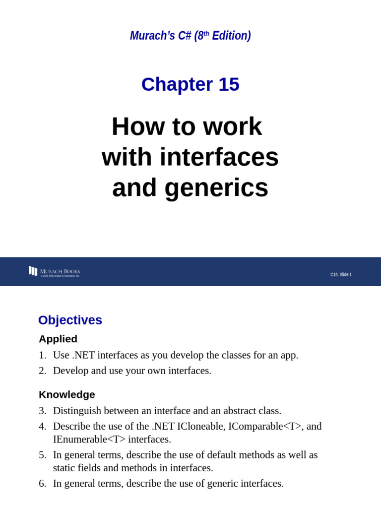C# Interfaces and Generics Explained | PDF | Class (Computer Programming) | Method (Computer ...