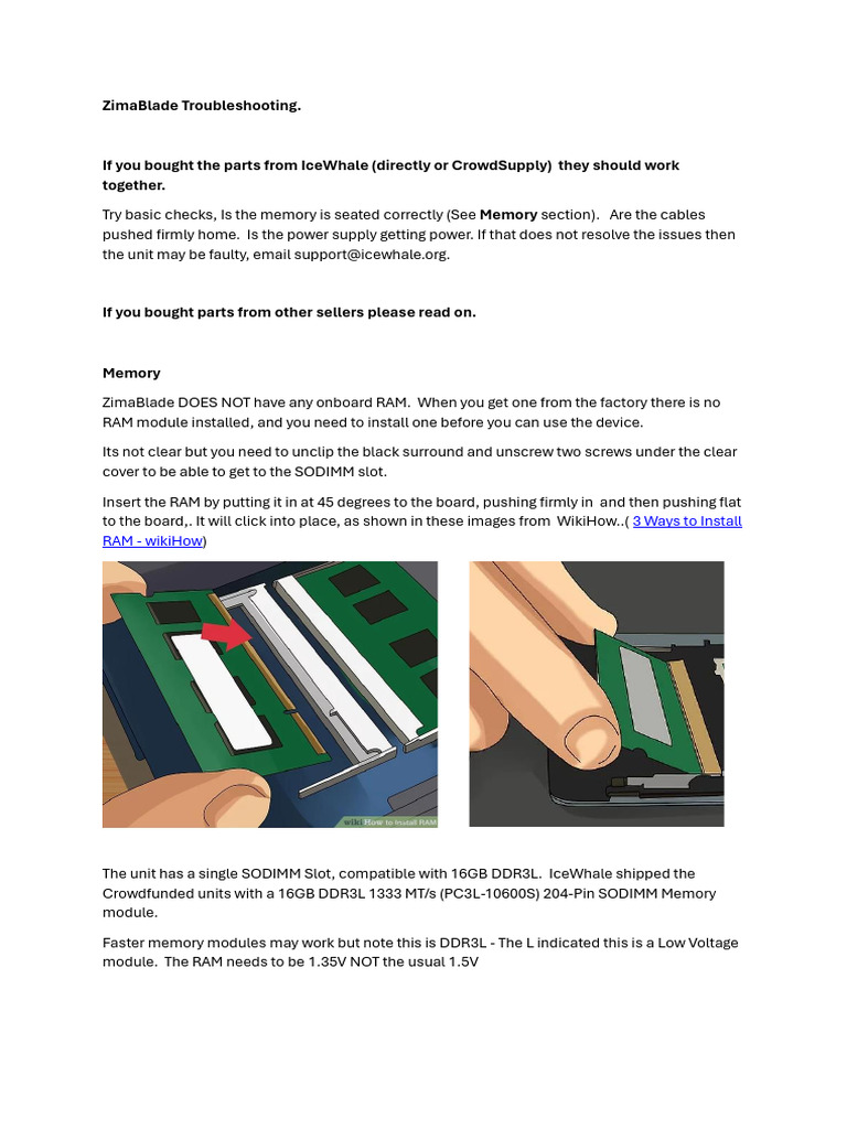 ZimaBlade Setup and Troubleshooting Guide | PDF | Battery Charger | Bios