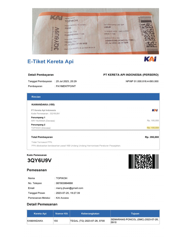 Tiket Dan Harga | PDF