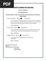 Eye Fitness Certificate | PDF