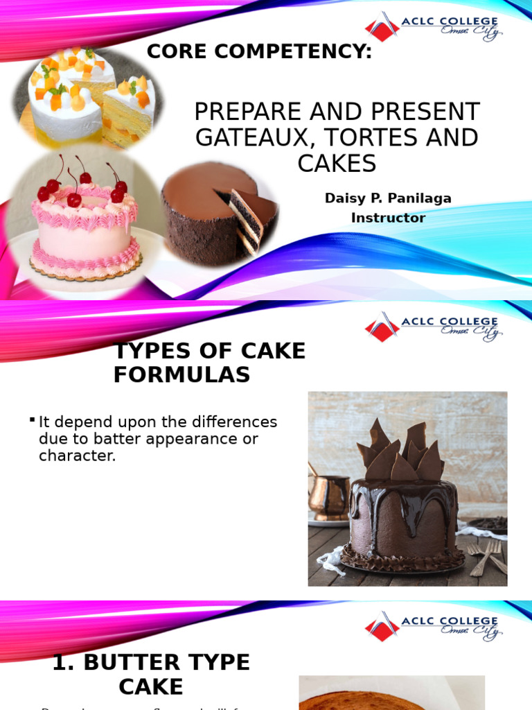 Lesson - Prepare and Present Gateaux, Tortes & Cakes | PDF | Cakes ...