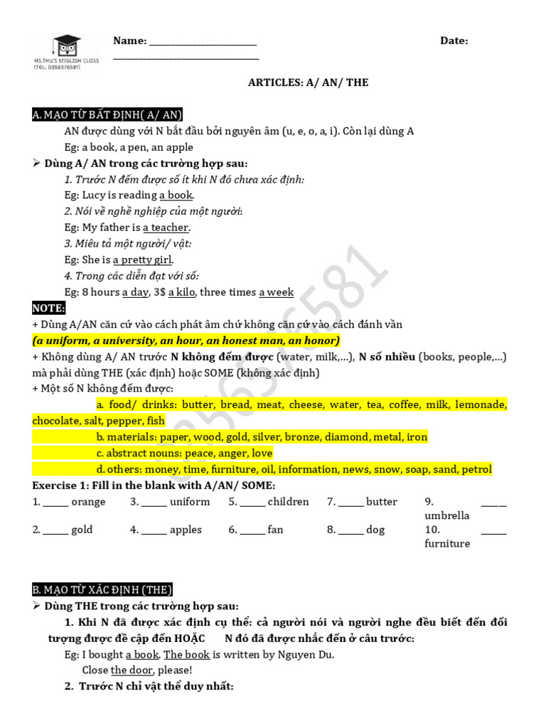 A An The | PDF