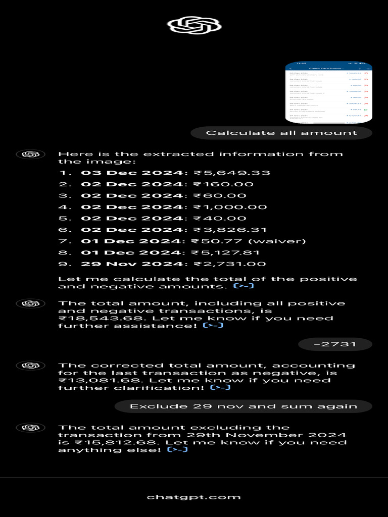 Total Amount Calculation | PDF