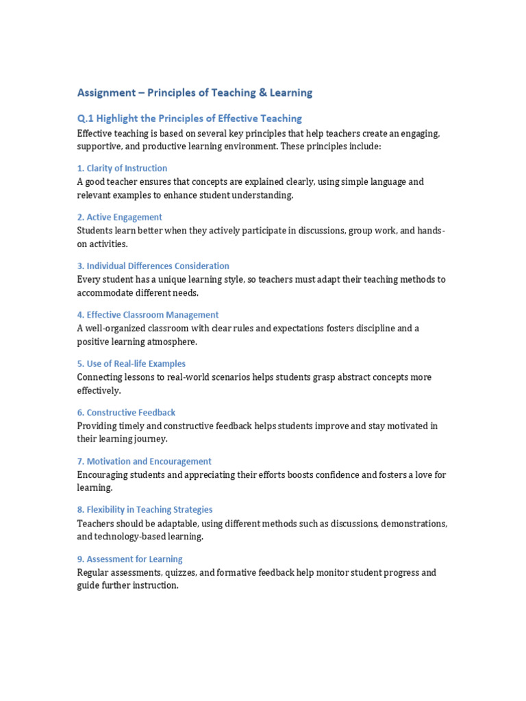 BEd - Assignment-8601 Assignment 1 | PDF | Motivation | Motivational