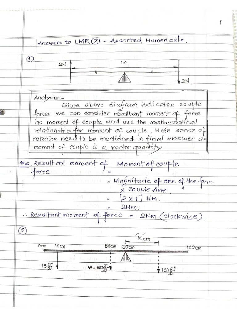LMR 7 Numerical Answer Key | PDF