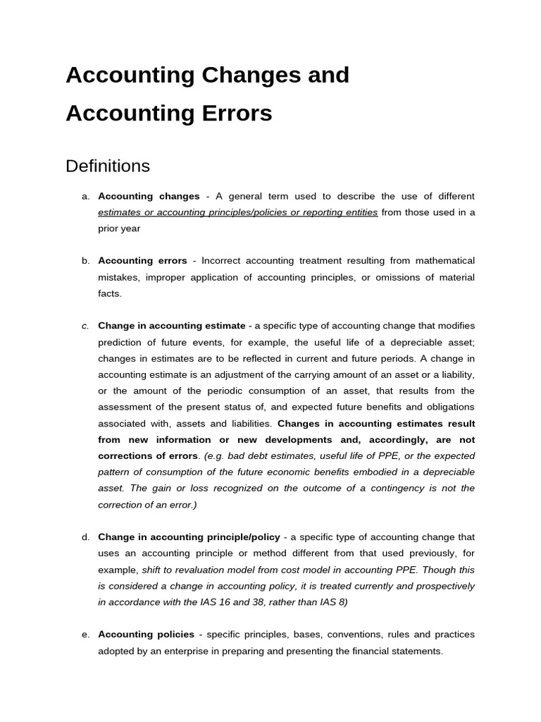Correction of Error and Single Entry | PDF | Basis Of Accounting ...