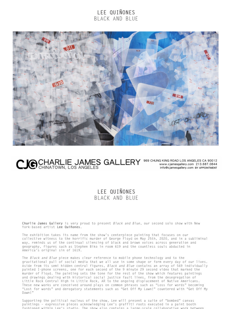 Lee Quiñones: Black and Blue Exhibition | PDF