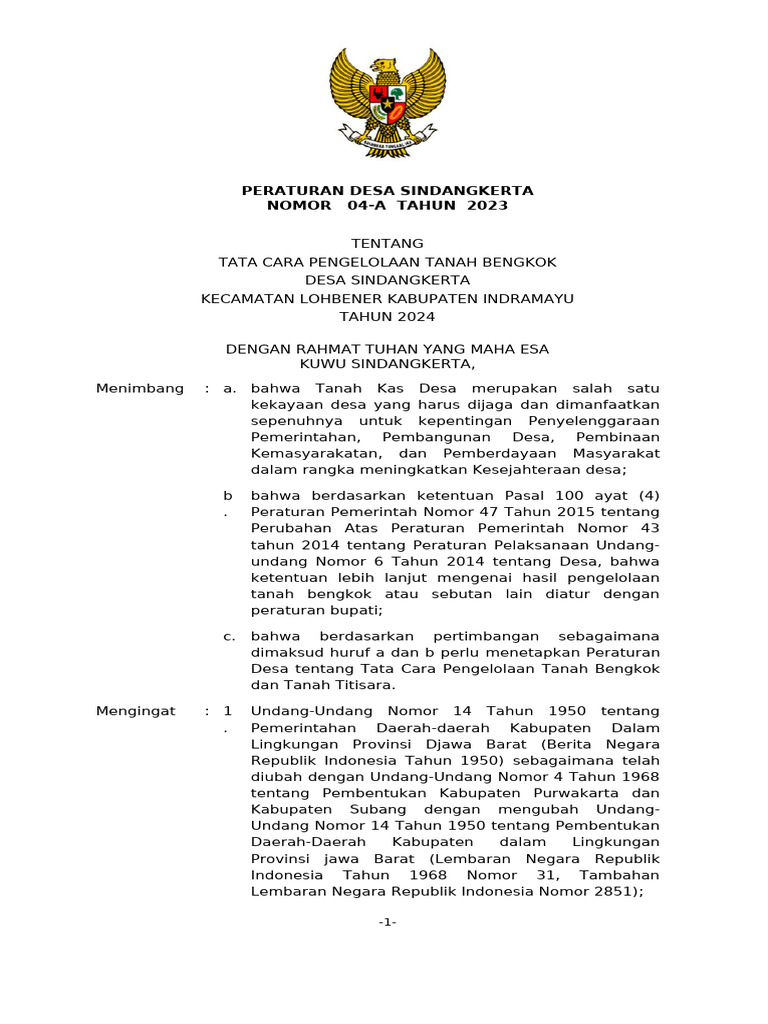 Perdes Lelang Bengkok 2023 | PDF