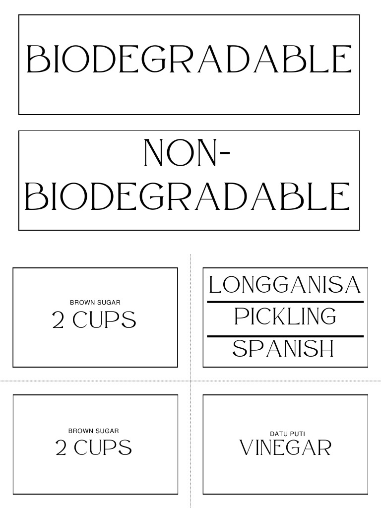 Black and White Monochromatic Food Label | PDF