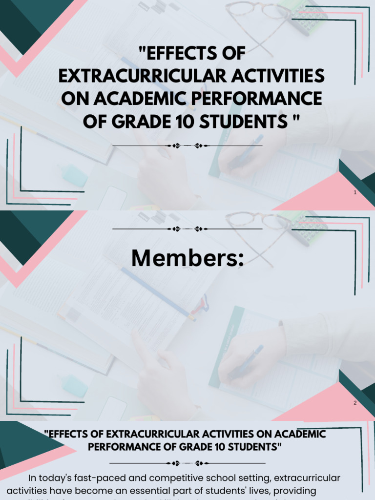 Effects of Extracurriculars on Grade 10 Performance | PDF | Teachers ...