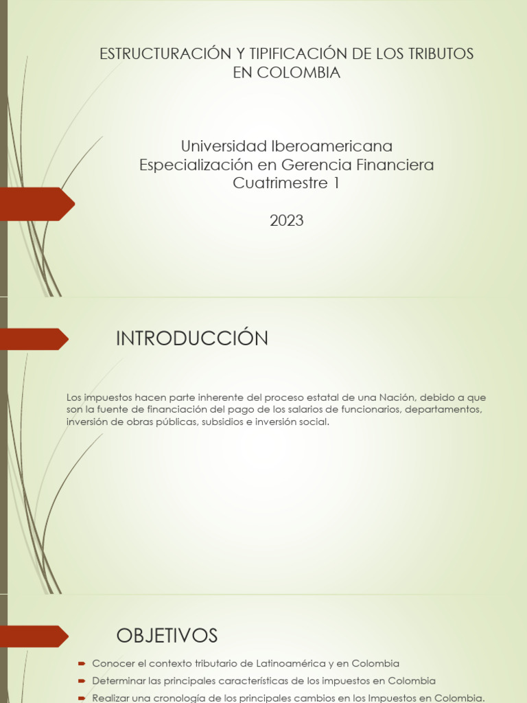 Tipos de Impuestos en Colombia | PDF | Impuestos | Colombia