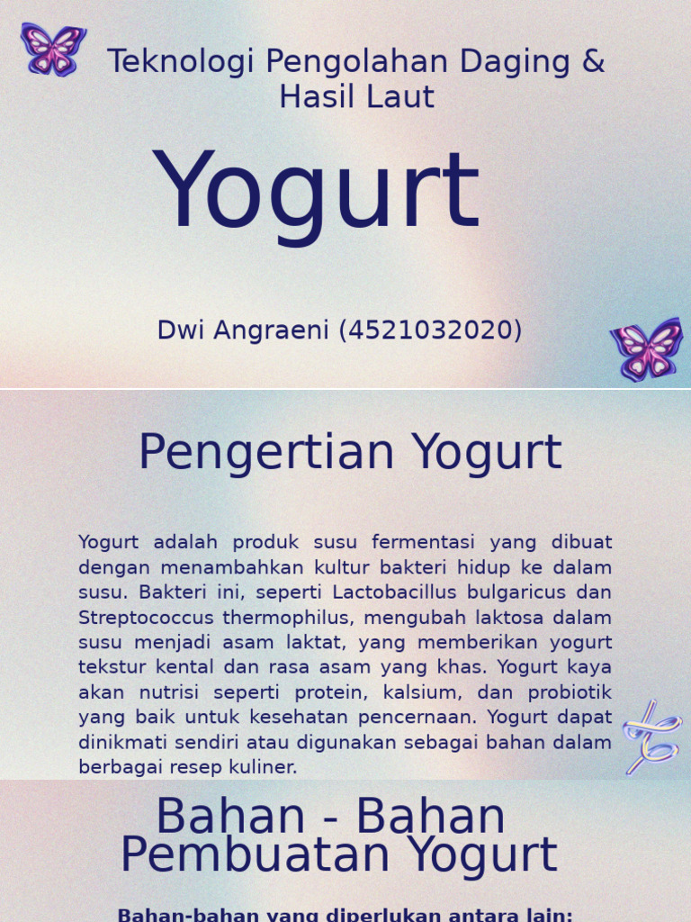YOGURT (Matkul Peng - Susu Dan Telur) | PDF